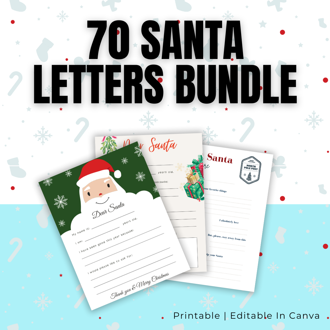 KIDS | 70 Santa Letters Bundle | Editable in Canva – Love Marketing ...