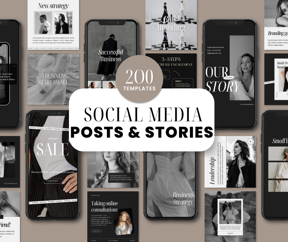 200 Business Social Media Design Instagram Bundle | MRR | Master Resel ...