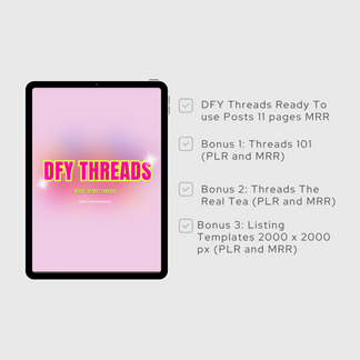 THREADS | DFY | Ready to post + Bonus Bundle – Love Marketing Team, LLC