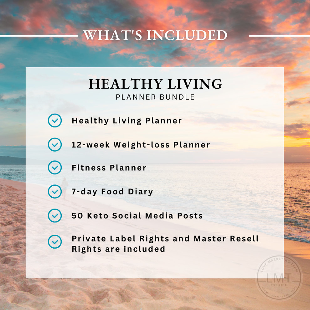 Healthy Living Planner Bundle | MRR – Love Marketing Team, LLC