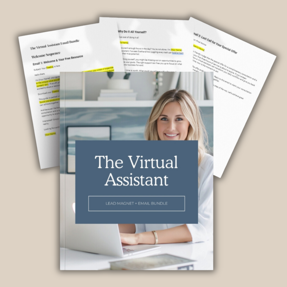 Virtual Assistant Lead Magnet + Email Bundle | Business | VA – Love Marketing Team, LLC
