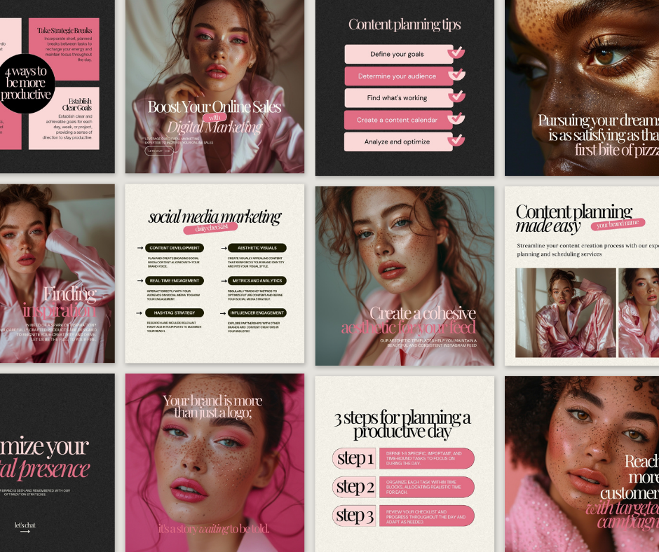 ELEVATED CHIC COLLECTION - SOCIAL MEDIA TEMPLATES – Love Marketing Team ...