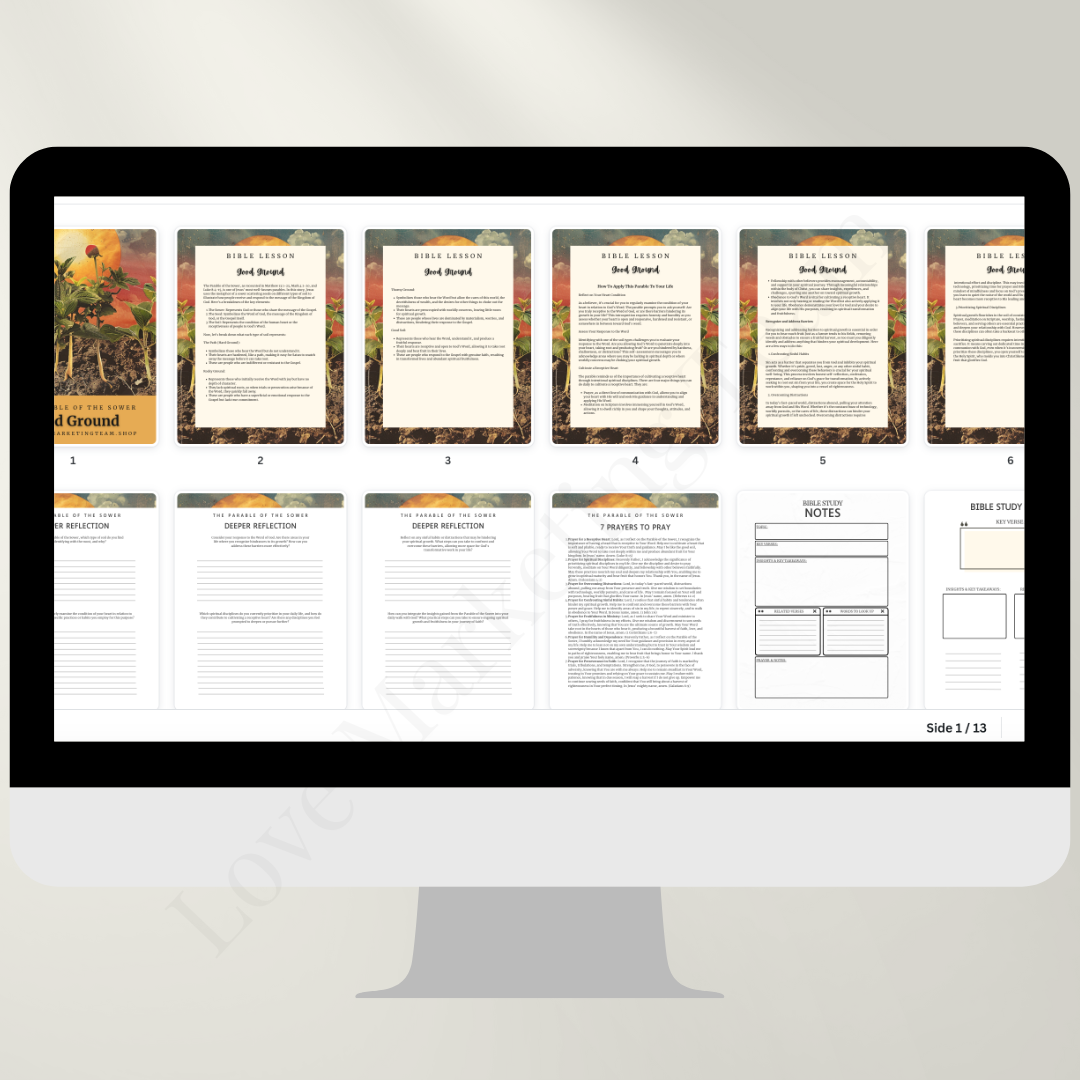 The Parable of the Sower Good Ground | Bible Lesson | Faith – Love ...