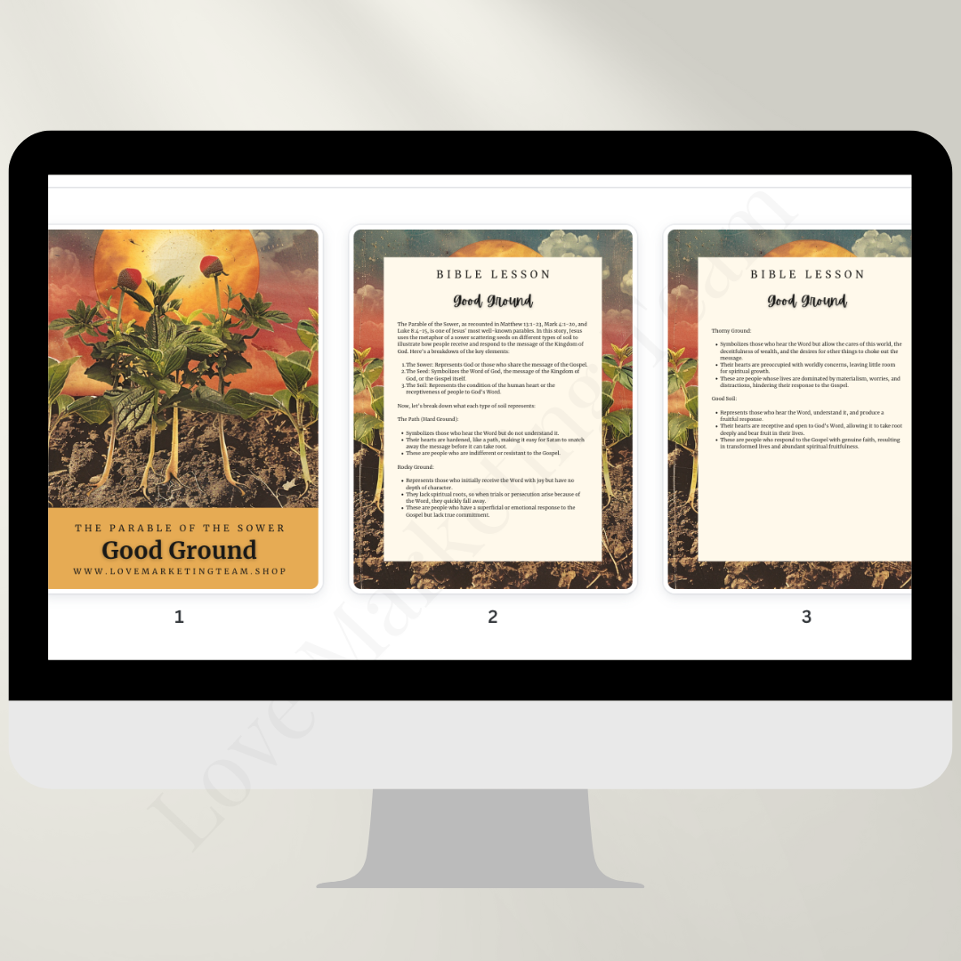 The Parable of the Sower Good Ground | Bible Lesson | Faith – Love ...