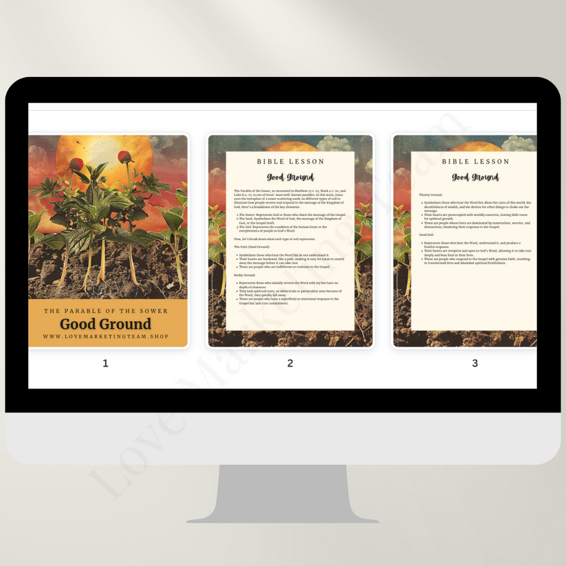 The Parable of the Sower Good Ground | Bible Lesson | Faith – Love ...