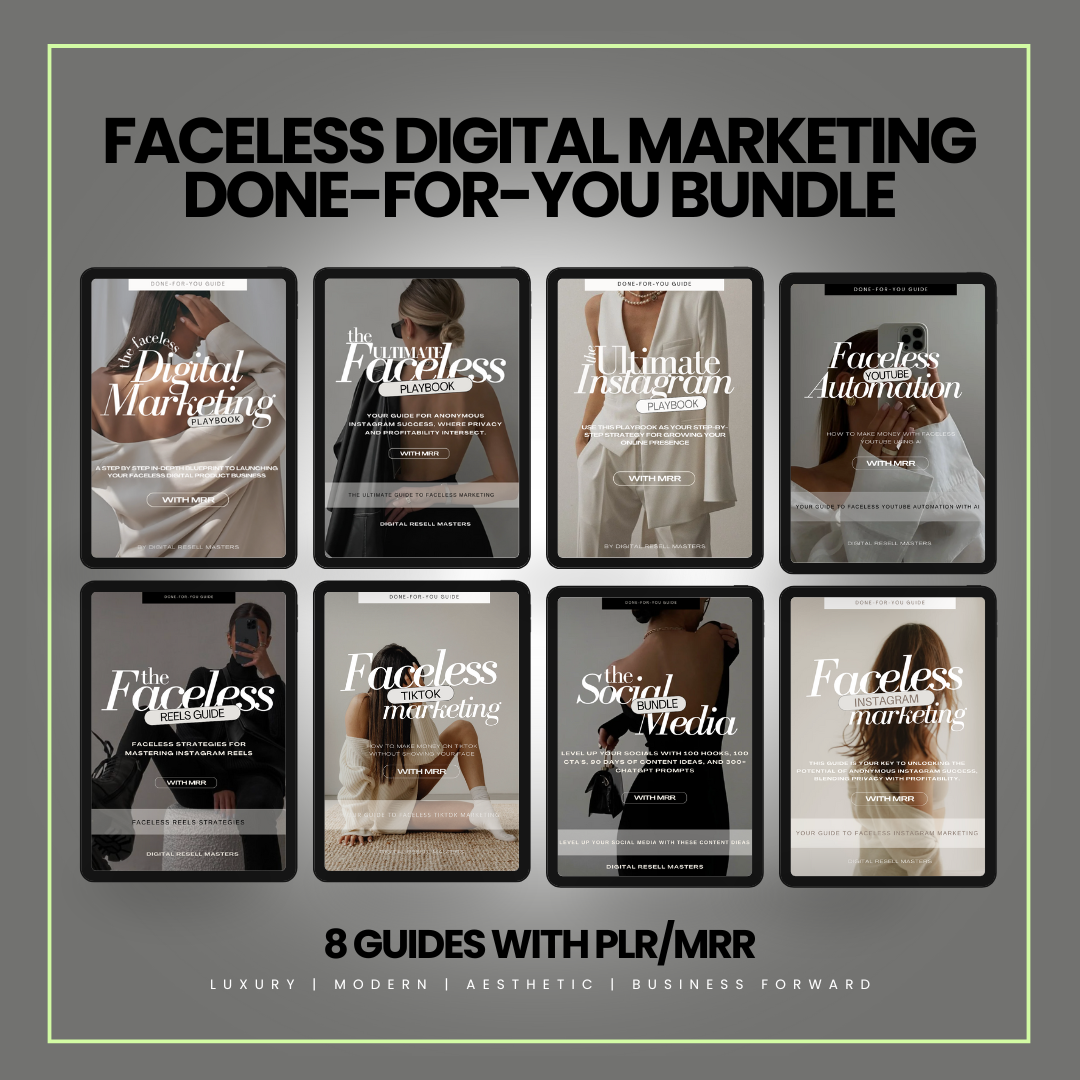 FACELESS DIGITAL MARKETING BUNDLE – Love Marketing Team, LLC