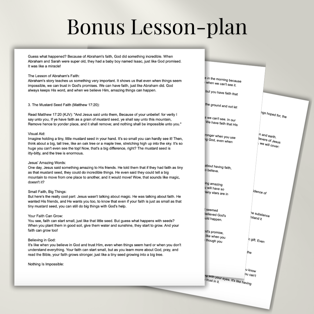 Growing in Faith Bible Lesson for Kids | Kid/Teen Lesson on Faith | a ...