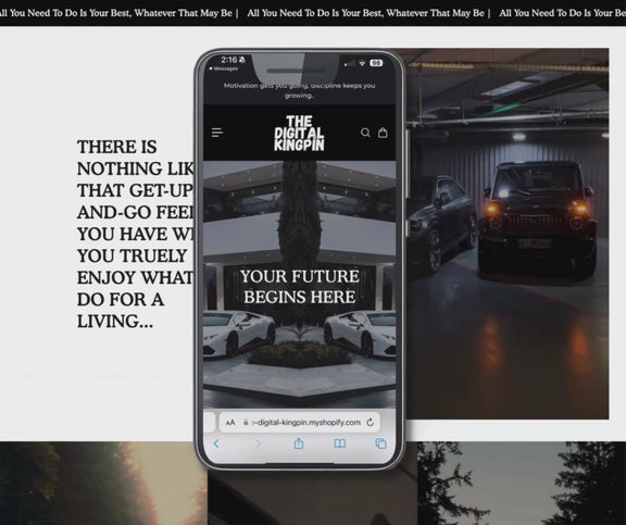 The Kingpin Shopify Theme with 10 DFY Products, Photos & Mockups inclu ...