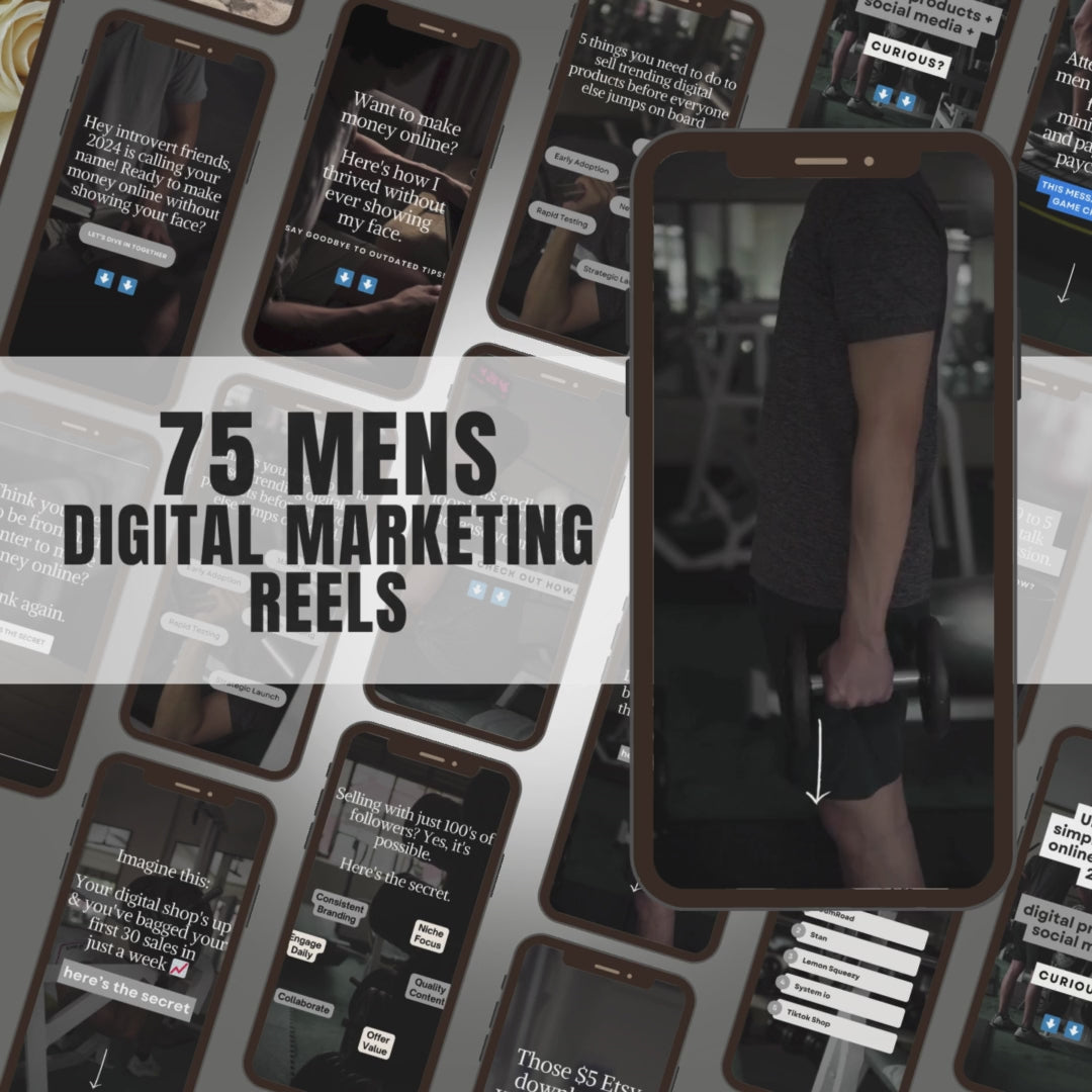 MENS 75 DIGITAL MARKETING REELS | MRR - MASTER RESELL RIGHTS – Love ...
